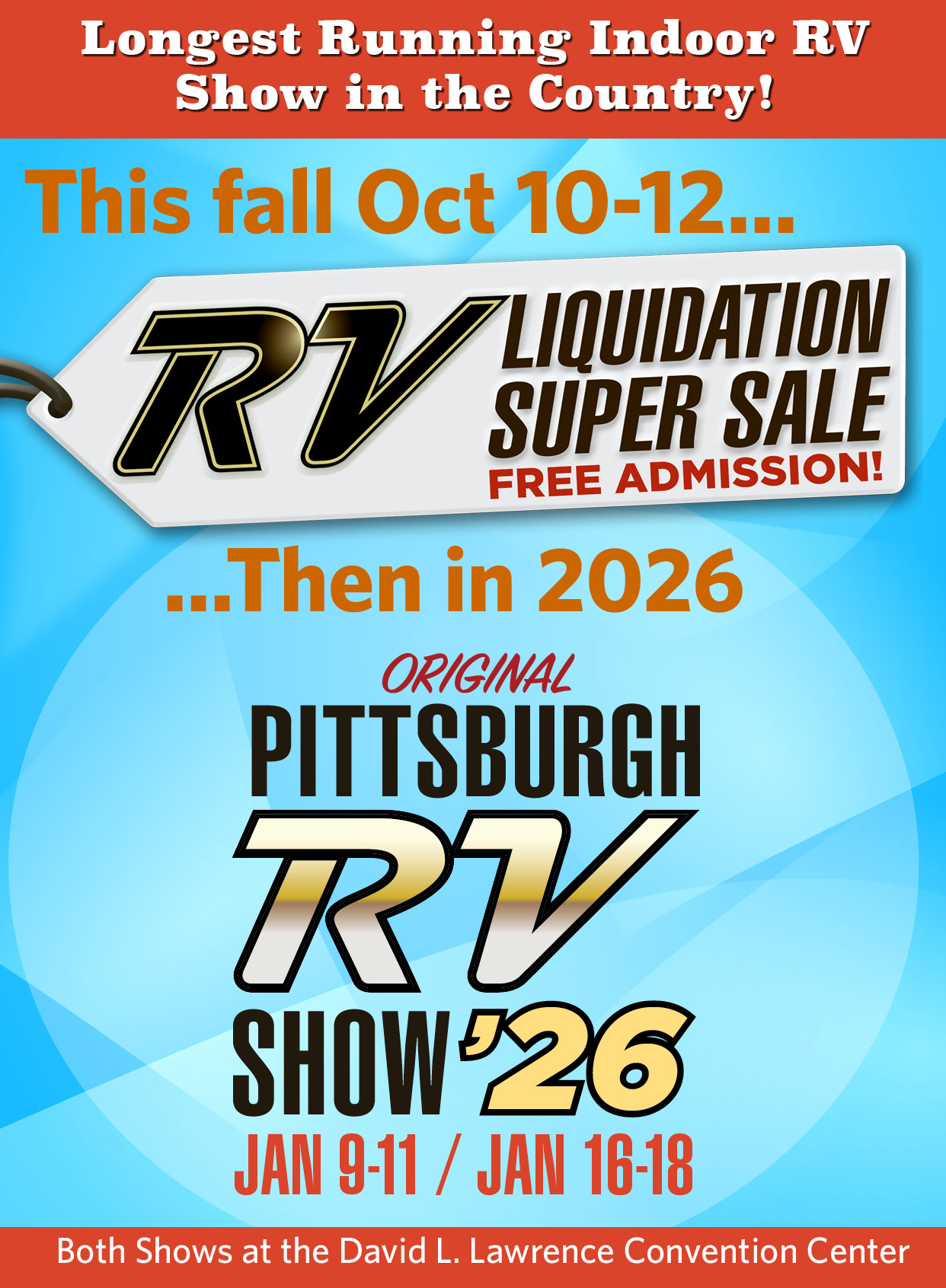 Pittsburgh RV Show – Longest running indoor RV show in the country!